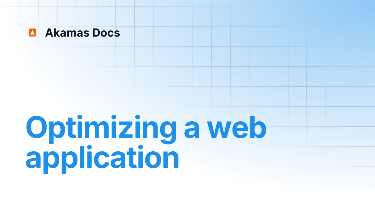 Optimizing A Web Application Akamas Docs