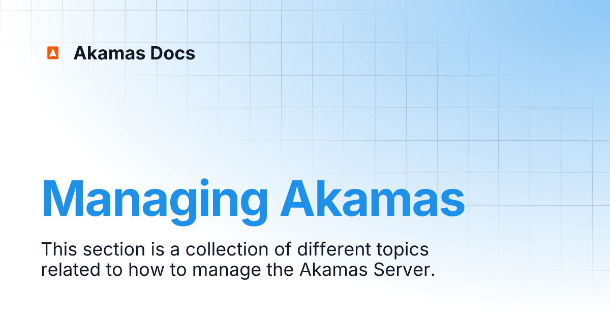 Managing Akamas | Akamas Docs Managing Akamas | Akamas Docs