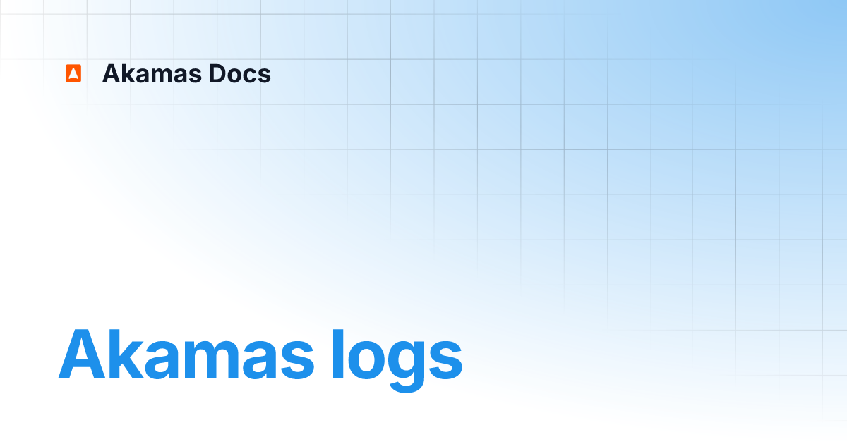 Akamas logs | Akamas Docs