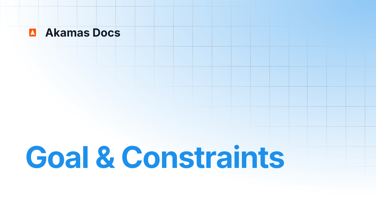 Goal & Constraints | Akamas Docs
