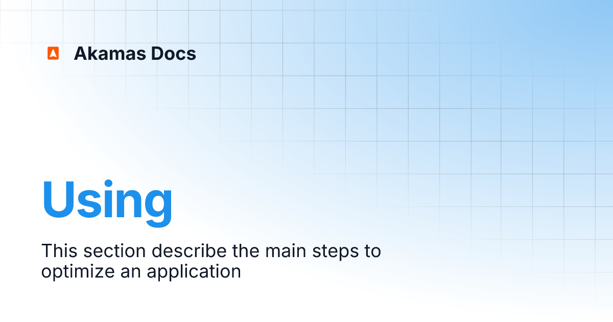 Using Akamas Docs